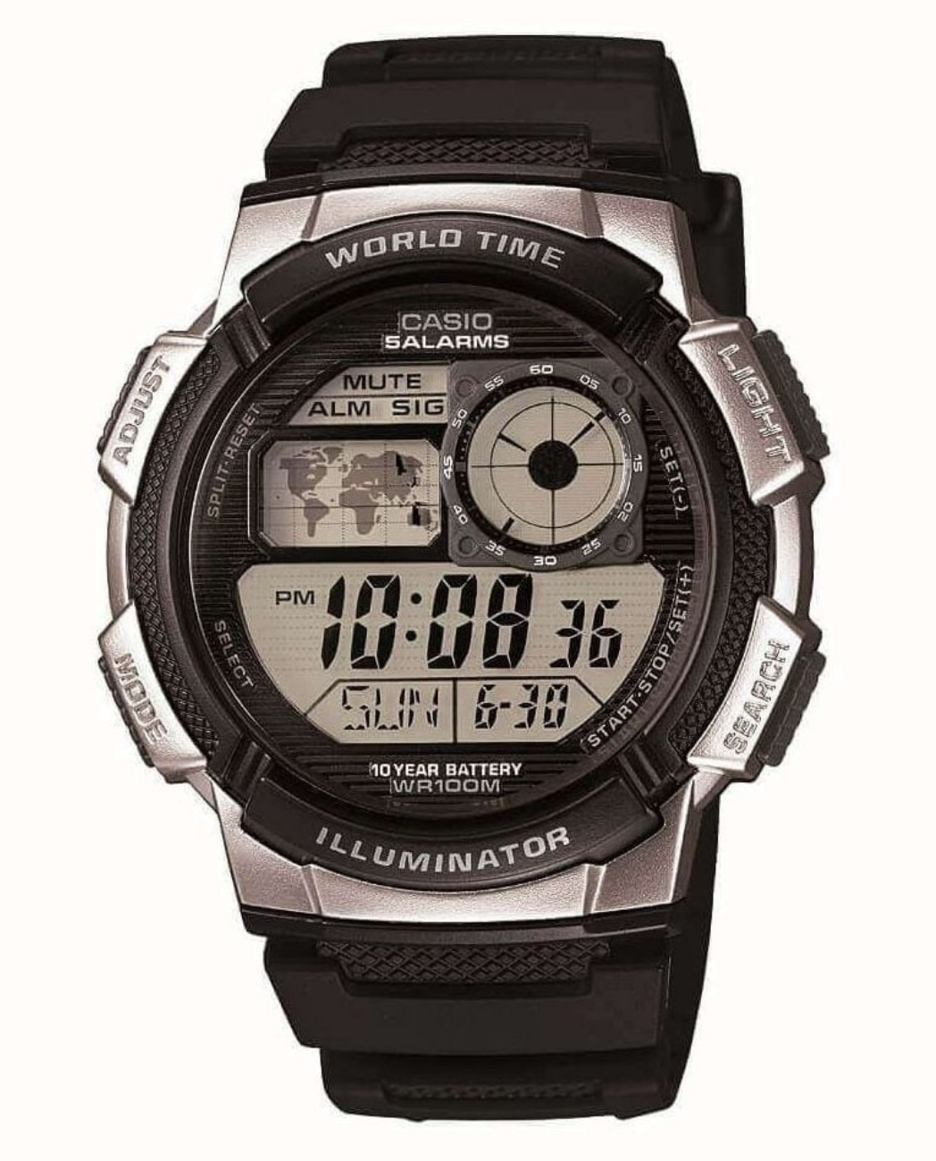 Casio World Time Digital Dial / Black Resin Strap – Barnes Jewellers